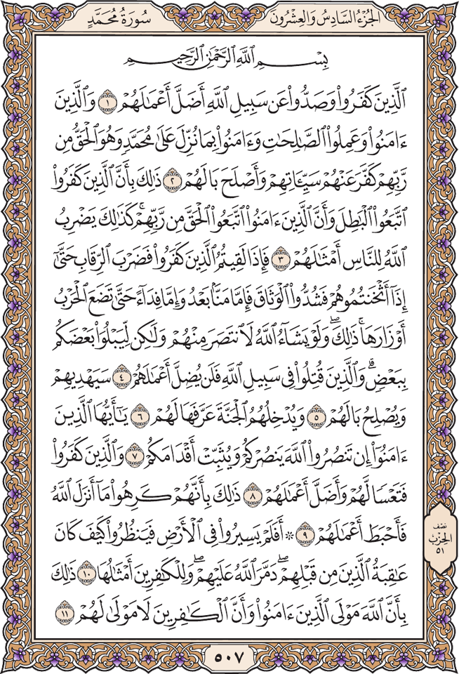 Surah Muhammad: Teks Lengkap - Indonesia - Halaman 507 - Ayat dari 1 ...